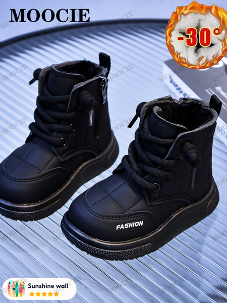 Ботинки Девочки MOOCIE черный, размер 27 Зима Шнурки купить c доставкой на OZON по низкой цене ...