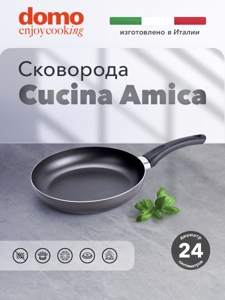 Сковорода Domo Cucina Amica 24 см купить на OZON по низкой цене ...