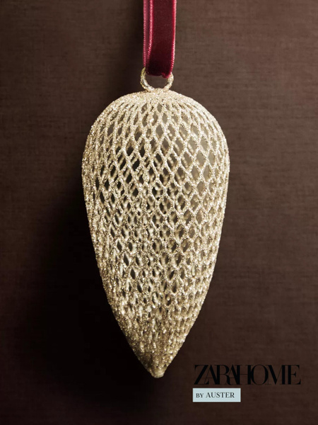 Елочная игрушка ZARA HOME LONG MESH BAUBLE CHRISTMAS TREE DECORATION ...