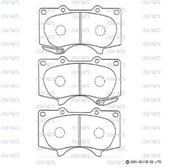 Колодки Перед. Toyota Land Cruiser Prado J120 / J150, Hilux Surf N215 ...
