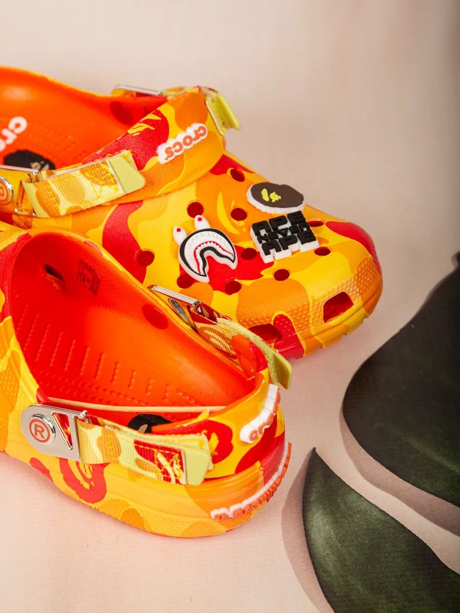 Сабо Мужской BAPE EVA, размер 44 Закрытый нос Платформа Перфорация ...