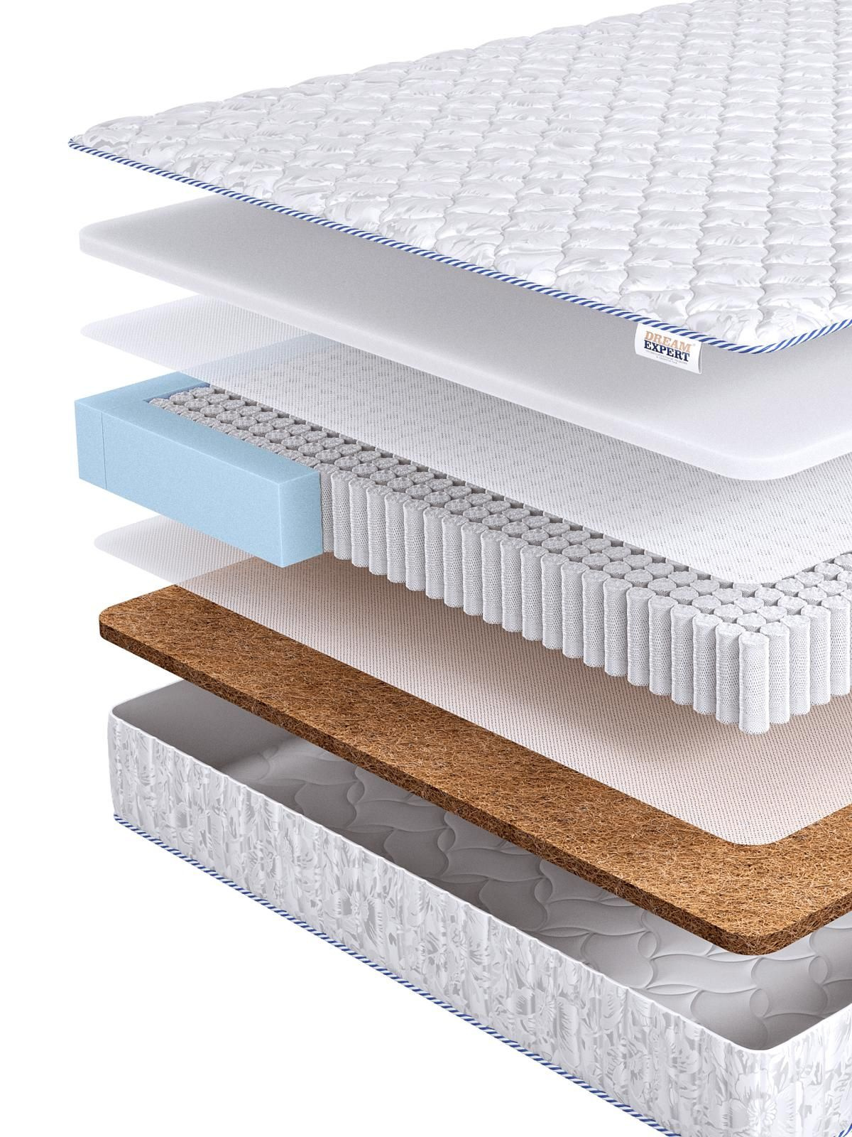 Матрас DreamExpert Kombi Holl PS1000, Независимые пружины, 205x180 см ...