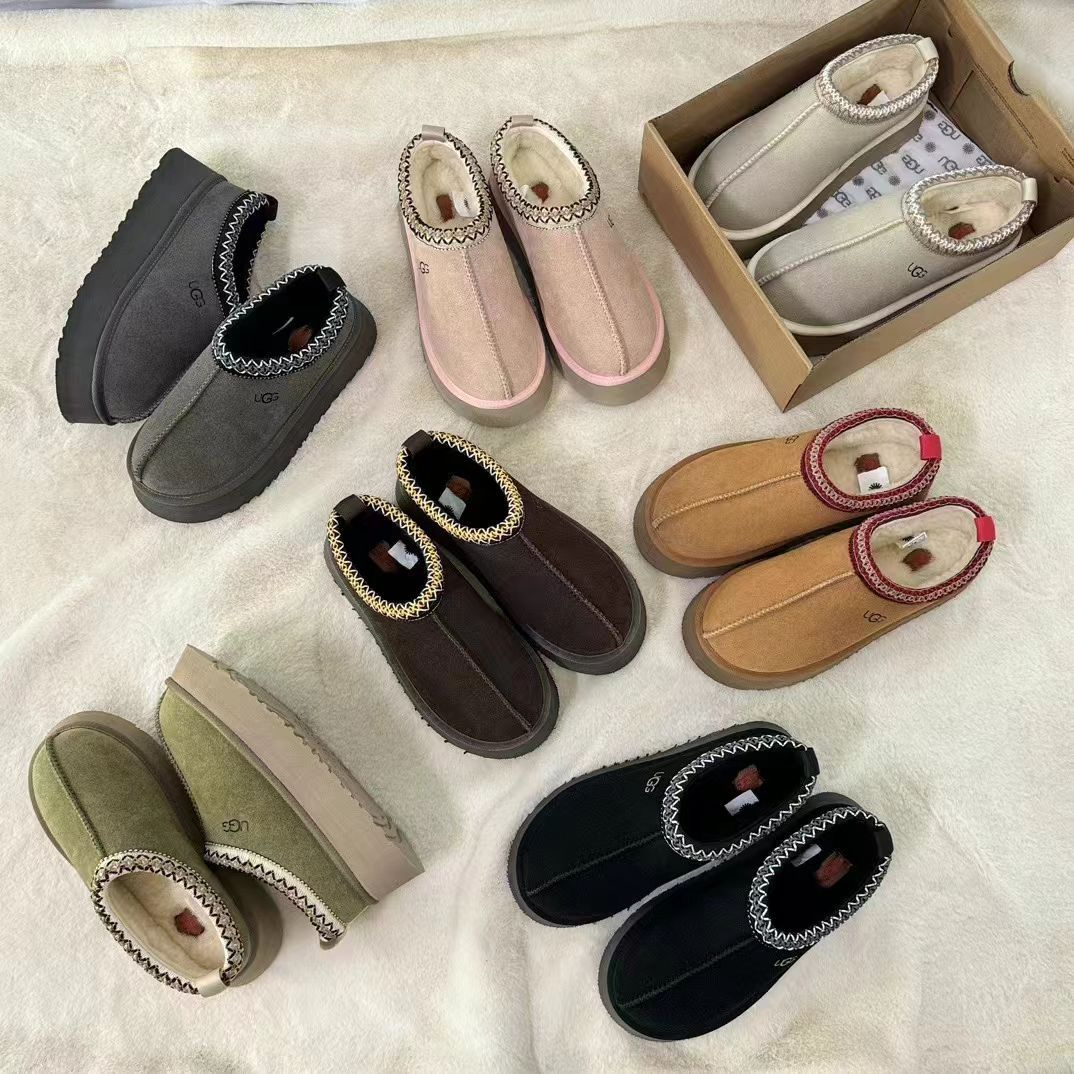 Угги Женский UGG светло-розовый EVA, Воловья кожа Зима Без застёжки R (средняя) Низкая модель ...