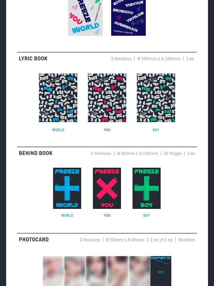 Альбом TXT - The Chaos Chapter : Freeze 4th Mini Album RANDOM Version ...