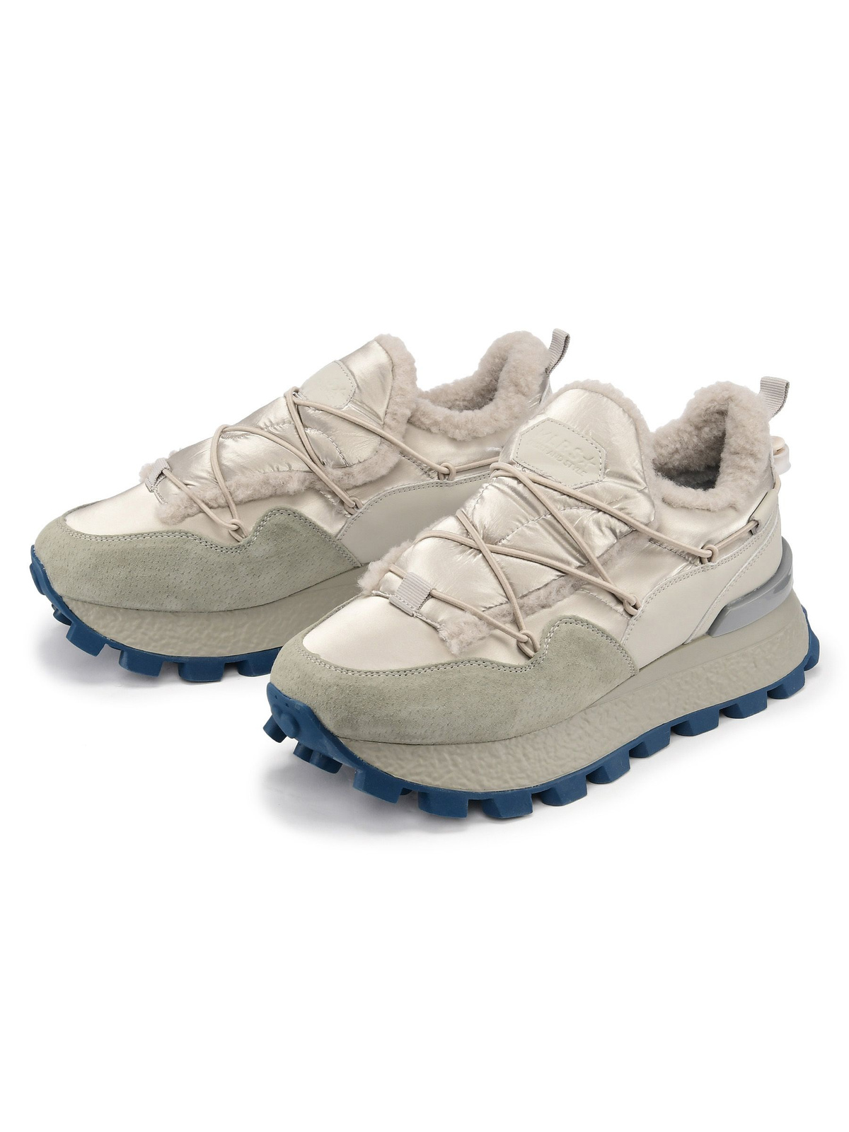 Дутики Женский Covani серый Натуральная кожа, Текстиль Зима Система скоростной шнуровки 6 Россия ...