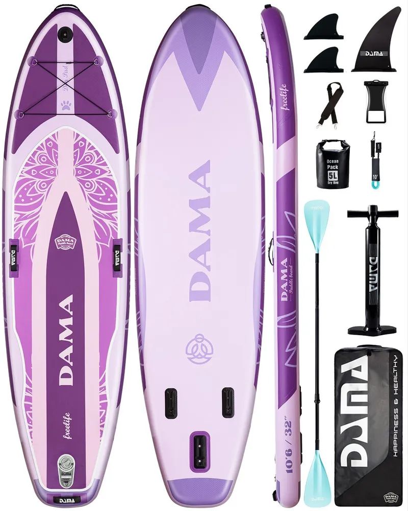 Надувная двухслойная SUP-доска DAMA FREELIFE YOGA STD 10'6" 320*81*15 ...