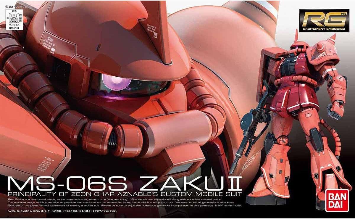 Фигурка BANDAI 1/144 RG MS-06S Zaku II Char Aznable Custom Model купить ...