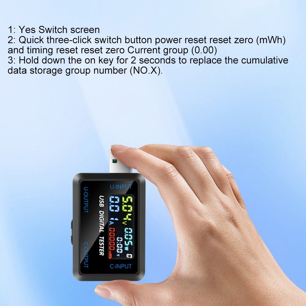OZ-PLKS USB C Power Meter USB-тестер 4.5-36V 0-5A Вольтметр Амперметр ...