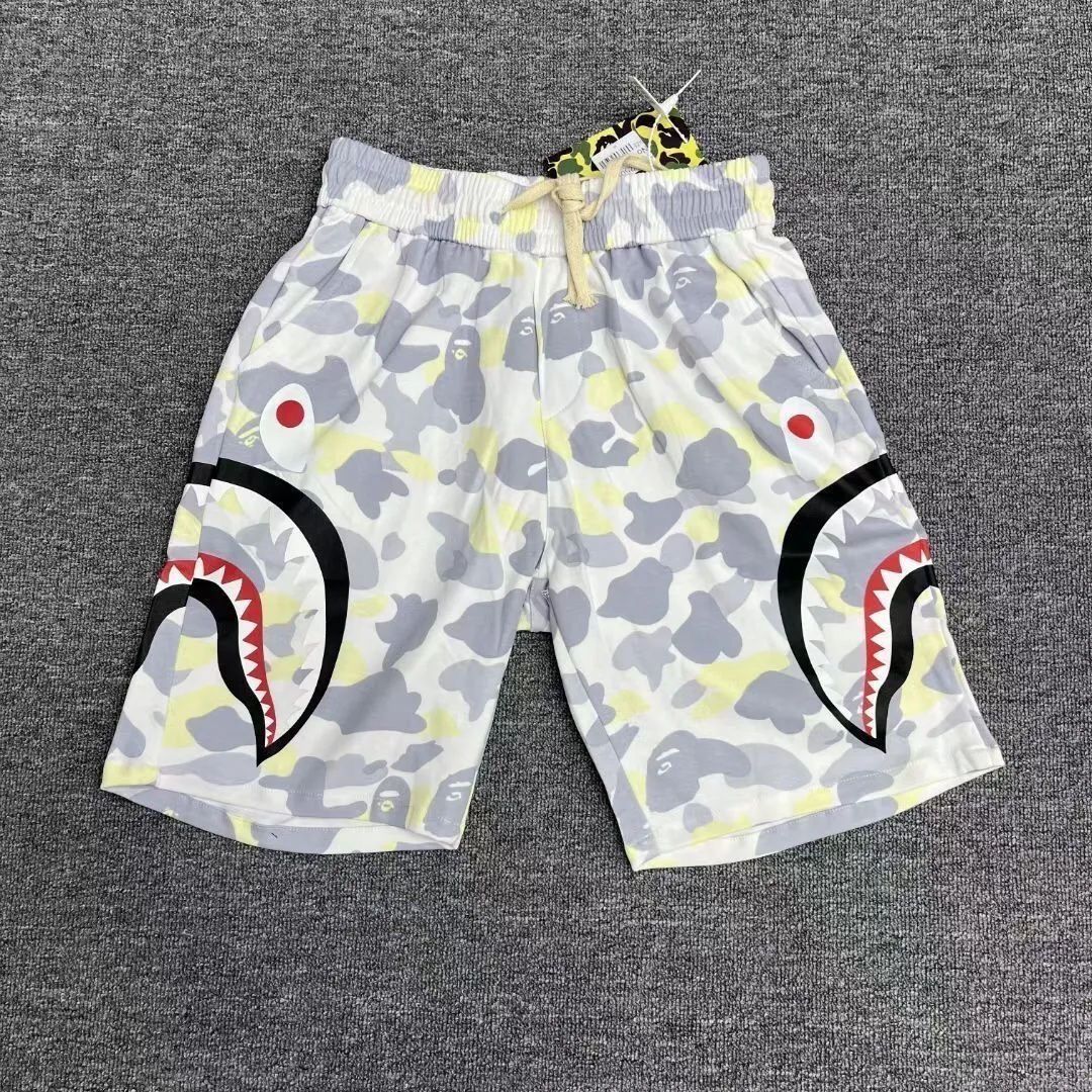 Шорты Мужской, Женский BAPE белый, размер 42 Breathable Бег, рост 150 ...