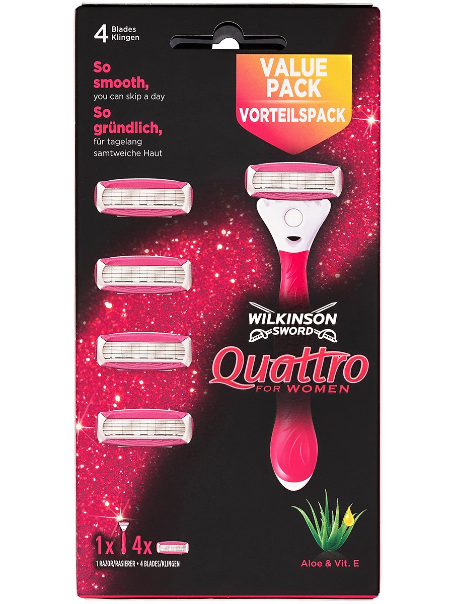 Wilkinson Sword Бритва Schick QUATTRO for Women (1 станок, 5 кассет ...