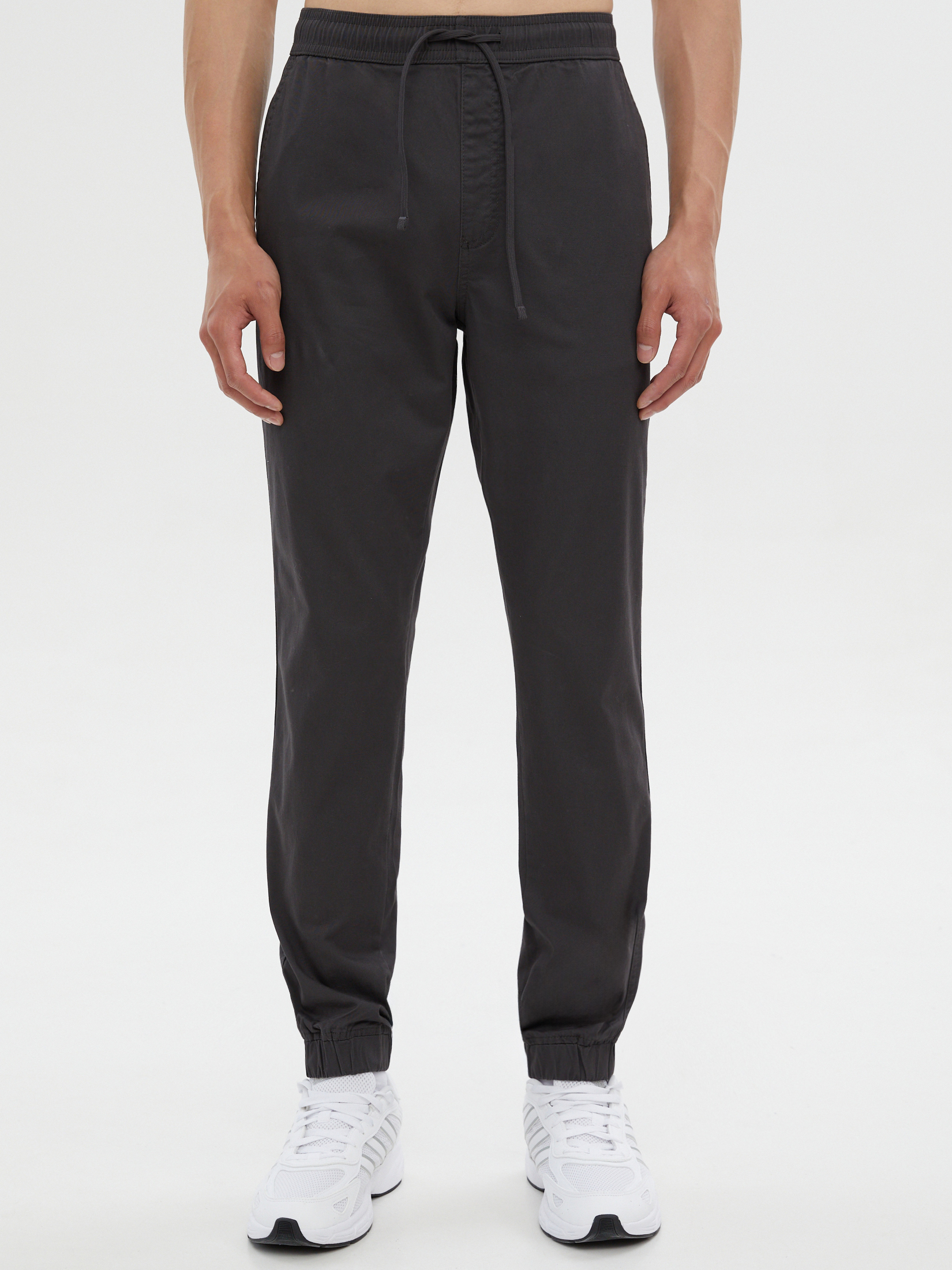 Брюки Мужской nice&easy темно-серый Хлопок, Эластан Повседневный ...