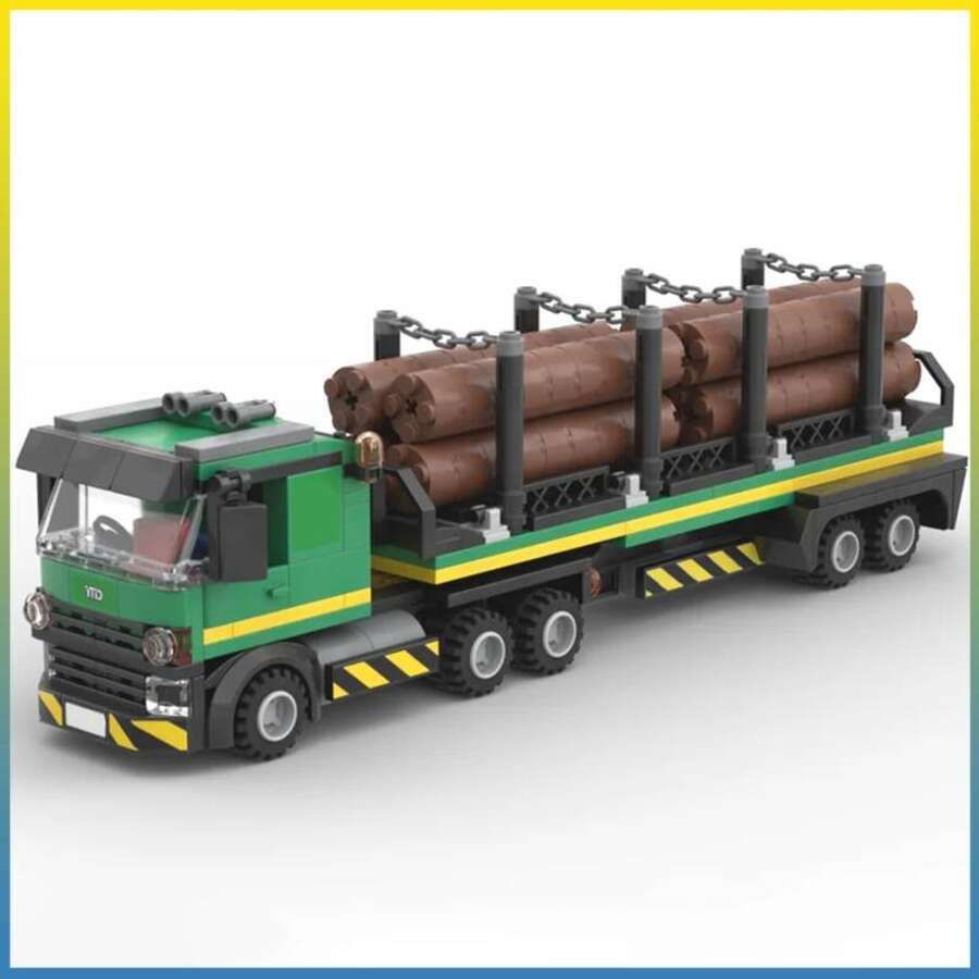 Конструктор Virgin Forest Cabover Truck & Logging Trailer 378 деталей ...