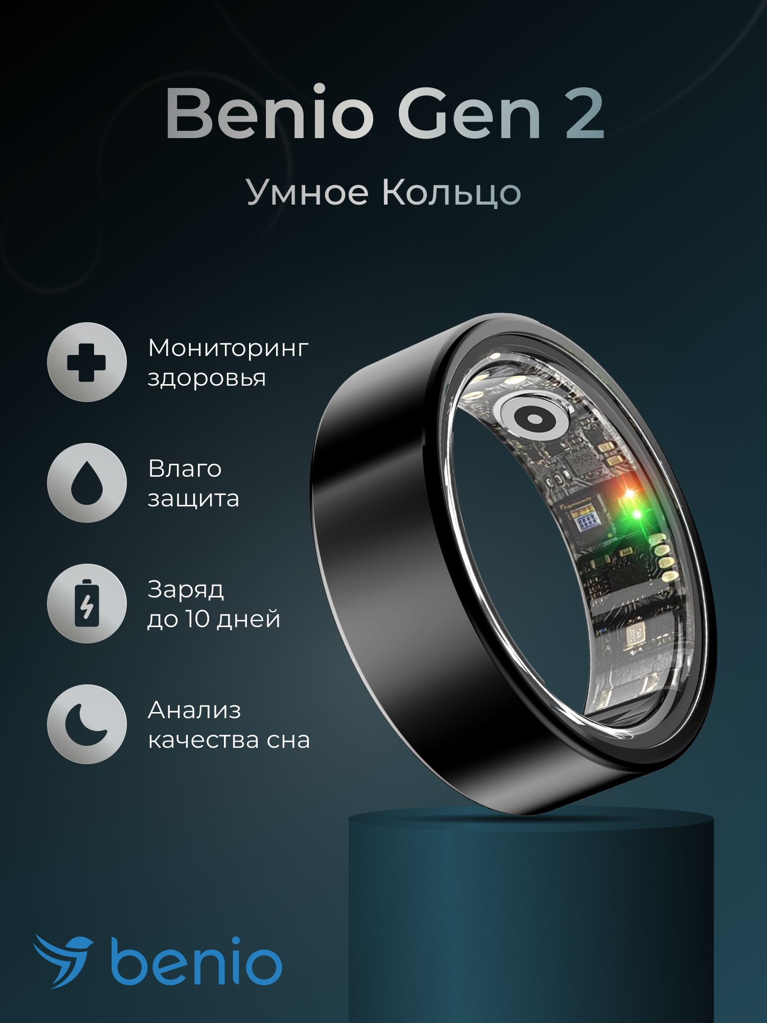 Benio Gen 2 Умное Кольцо с Приложением купить на OZON по низкой цене ...