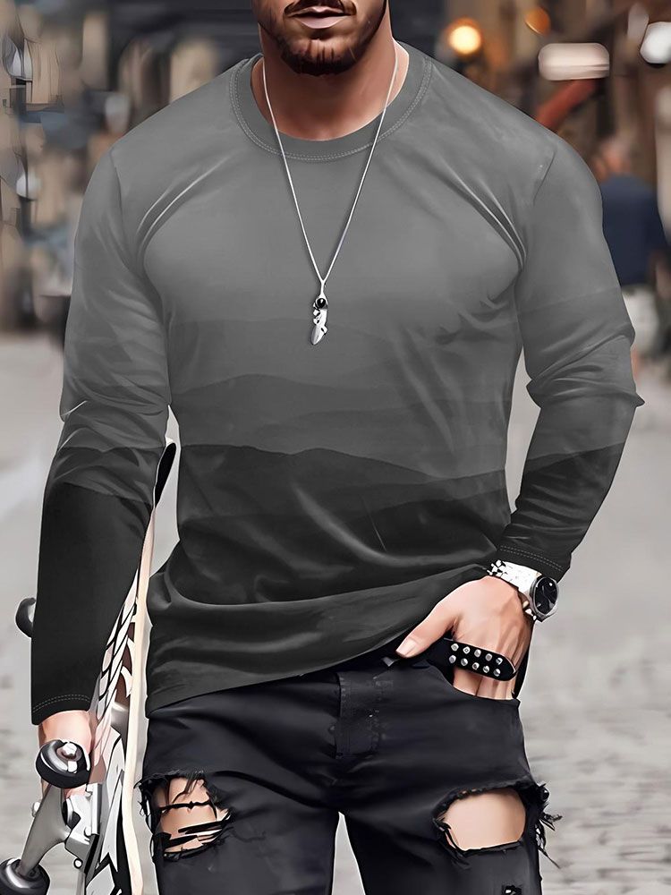 Футболка Мужской, Женский серый меланж Длинный, размер 48 Полиэфирное ...