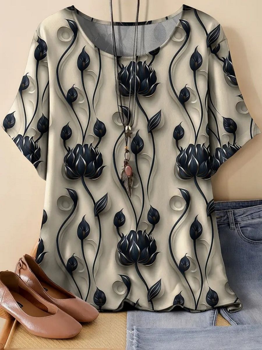 Футболка Женский золотой Короткий, размер 58 Полиэфирное волокно ...