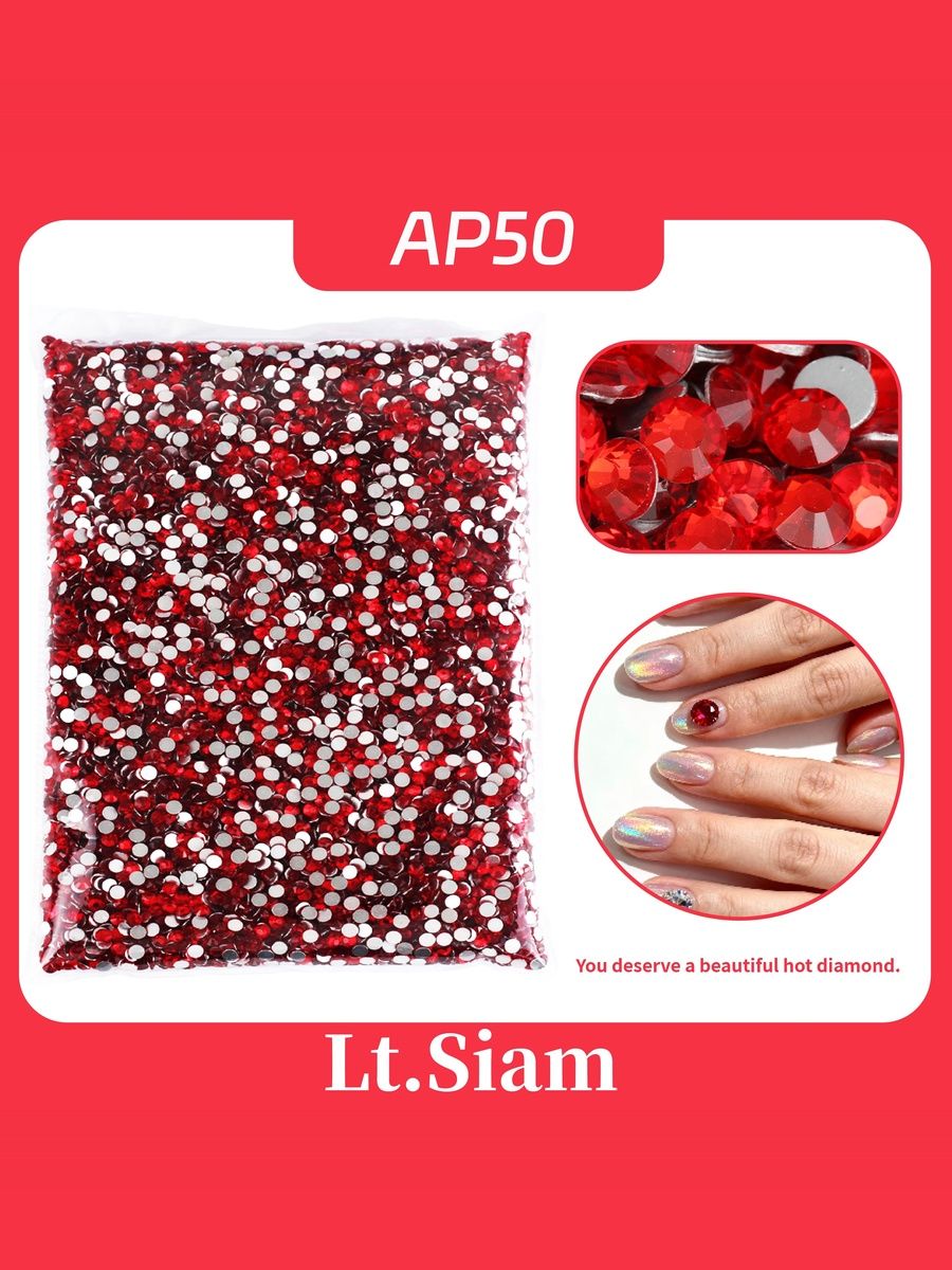 14400 штук Lt.Siam Mix Size Silver Base большие упаковки оптом ...