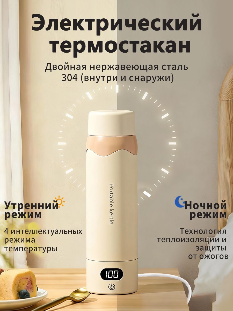 Электрический чайник YGZK-500, кремовый купить на OZON по низкой цене ...