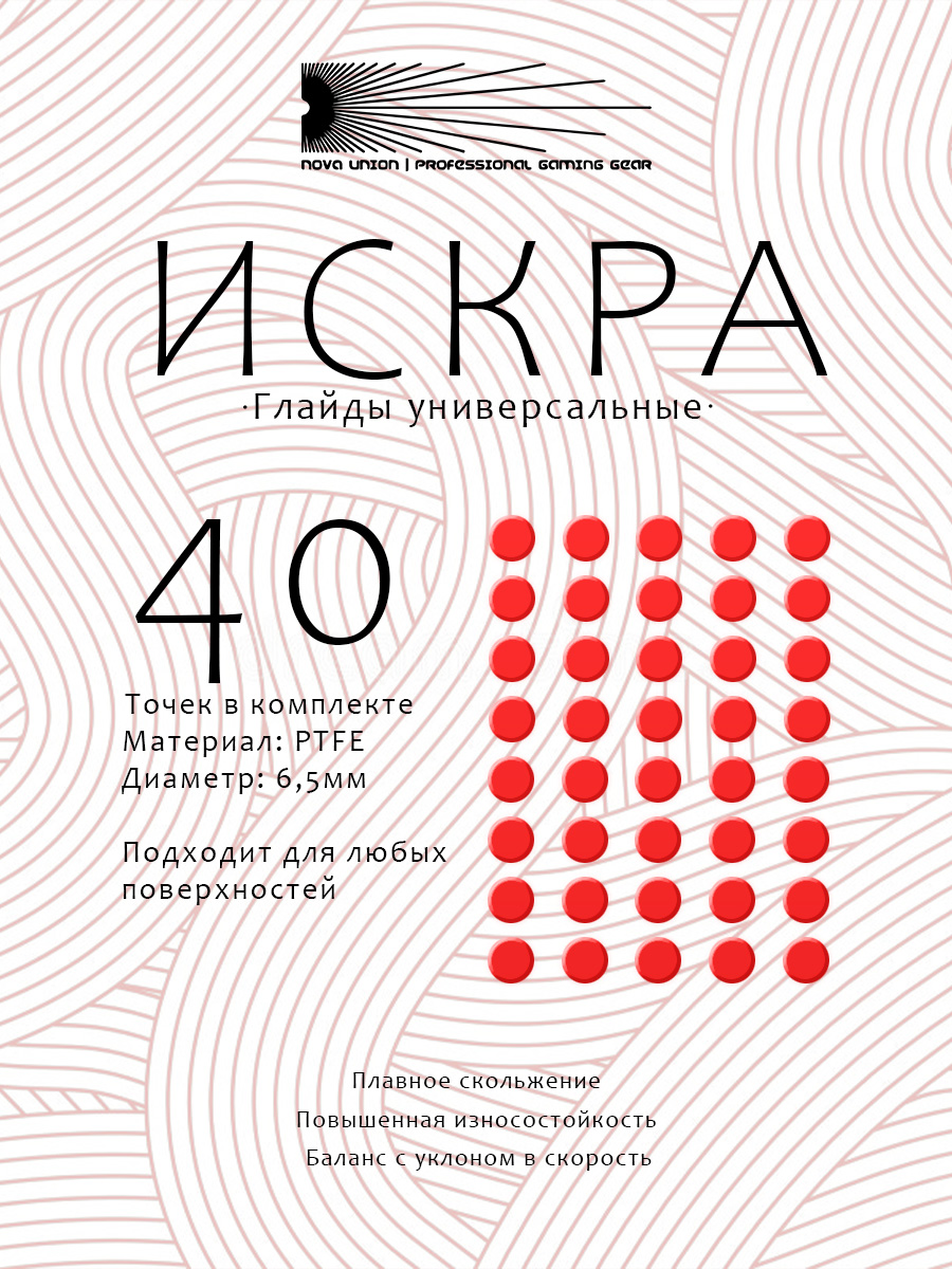 Глайды для мышки универсальные Nova Union x RX Искра купить на OZON по ...