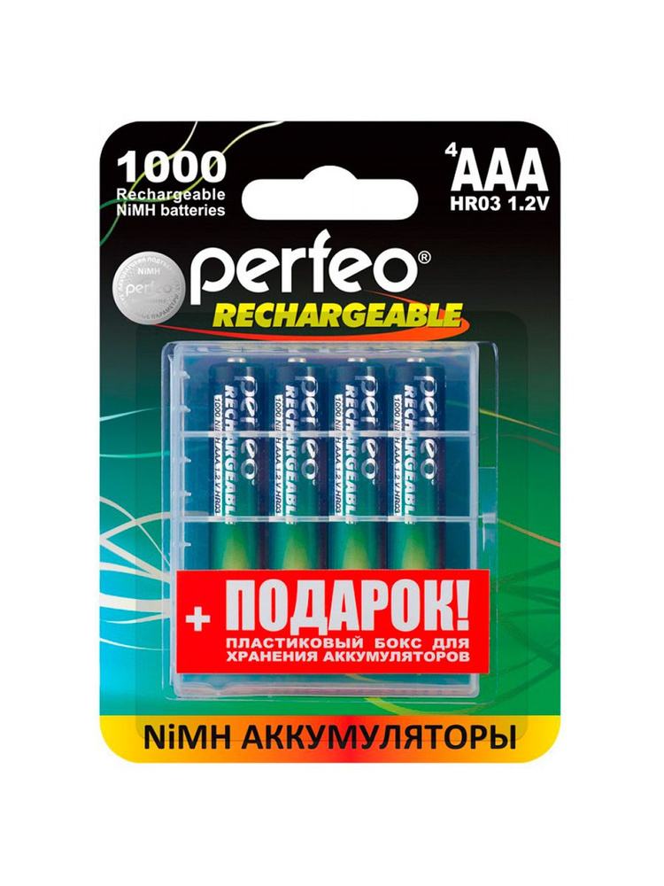 Perfeo Аккумуляторная батарея AAA, 1,2 В, 4 шт - купить с доставкой по выгодным ценам в интернет ...