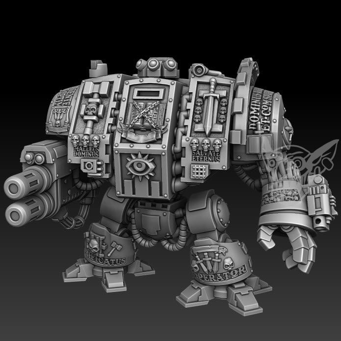 Миниатюра Warhammer 40000. Grey Knights. Дредноут / Dreadnought ...