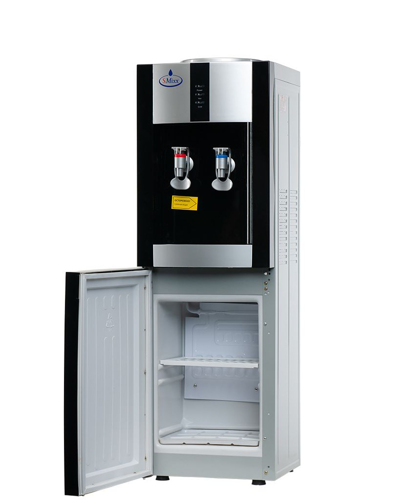 Кулер для воды напольный с холодильником SMixx 16 L-B/E черный с серебром (нагрев и ...