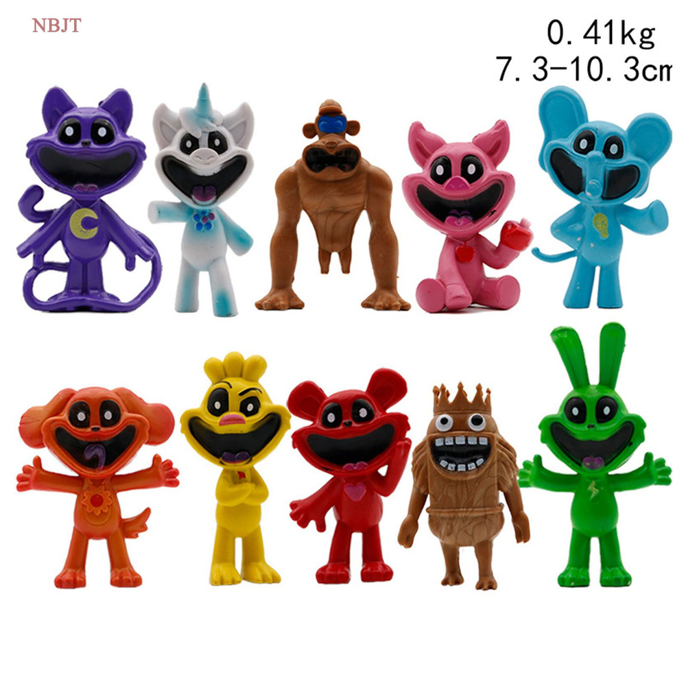 10 штук Фигурка Poppy Playtime Smiling Critters 7.3-10.3cm - купить с ...