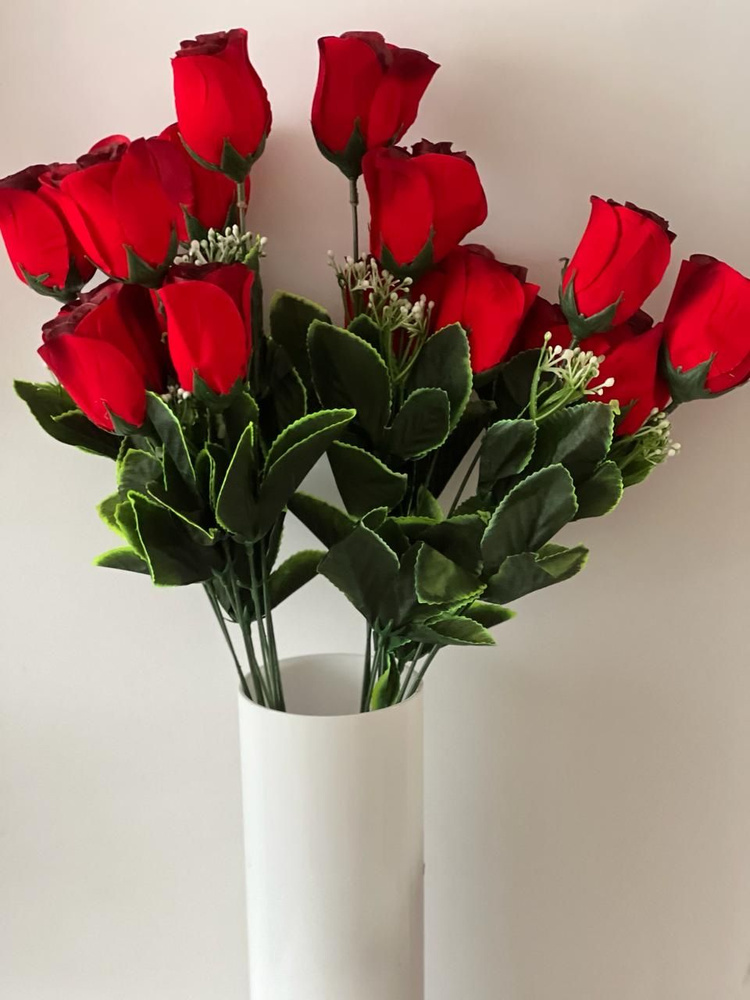 Купить Роза бархатная 2 шт 12 бутонов 50 см по выгодной цене в интернет ...