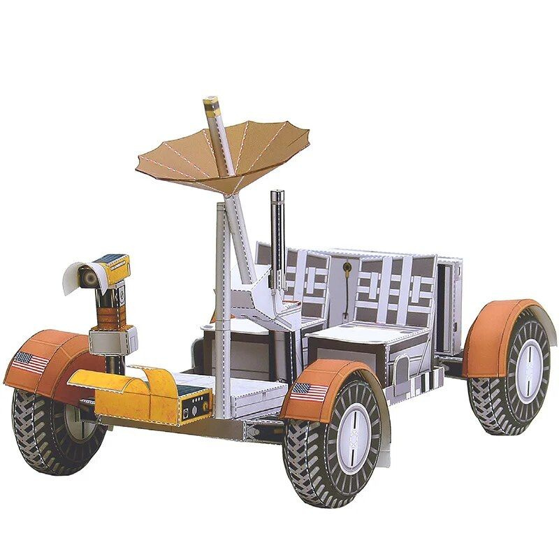 Космический лунный вездеход, 3D бумажная модель, Papercraft оригами ZX ...