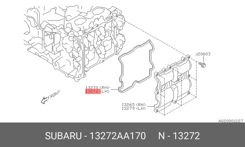 Прокладка крышки клапанов Subaru 13272-AA170 купить на OZON по низкой ...
