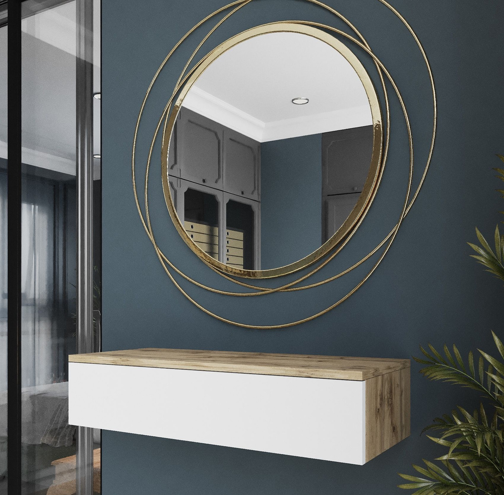 Тумба SAMADA подвесная консоль прикроватная под телевизор, 75x30x17 см ...