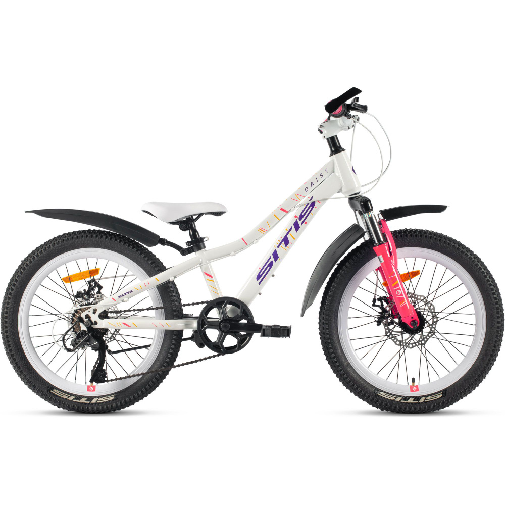 Велосипед SITIS DAISY 20" 7sp (2024) White-Pink-Purple, детский для ...