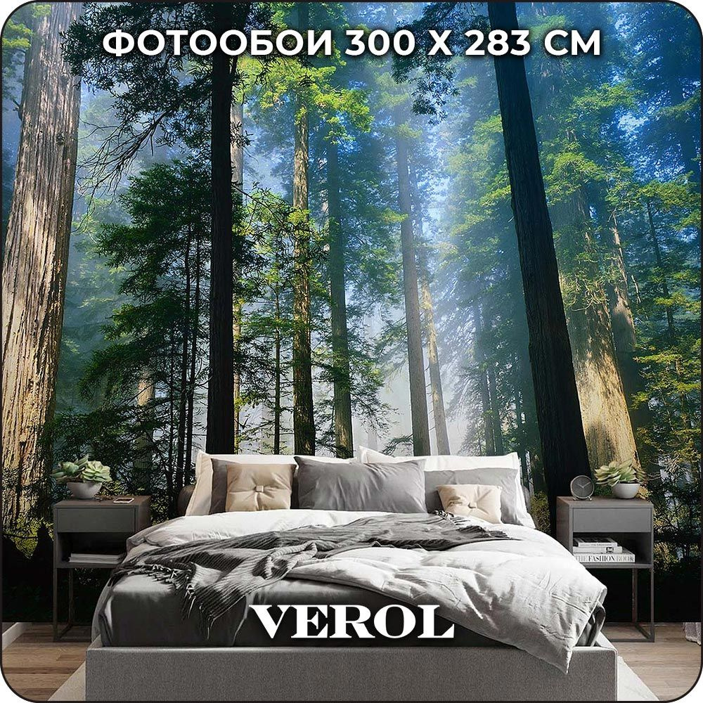 VEROL Фотообои 3D на стену флизелиновые "Лес", 300х283 см, обои ...