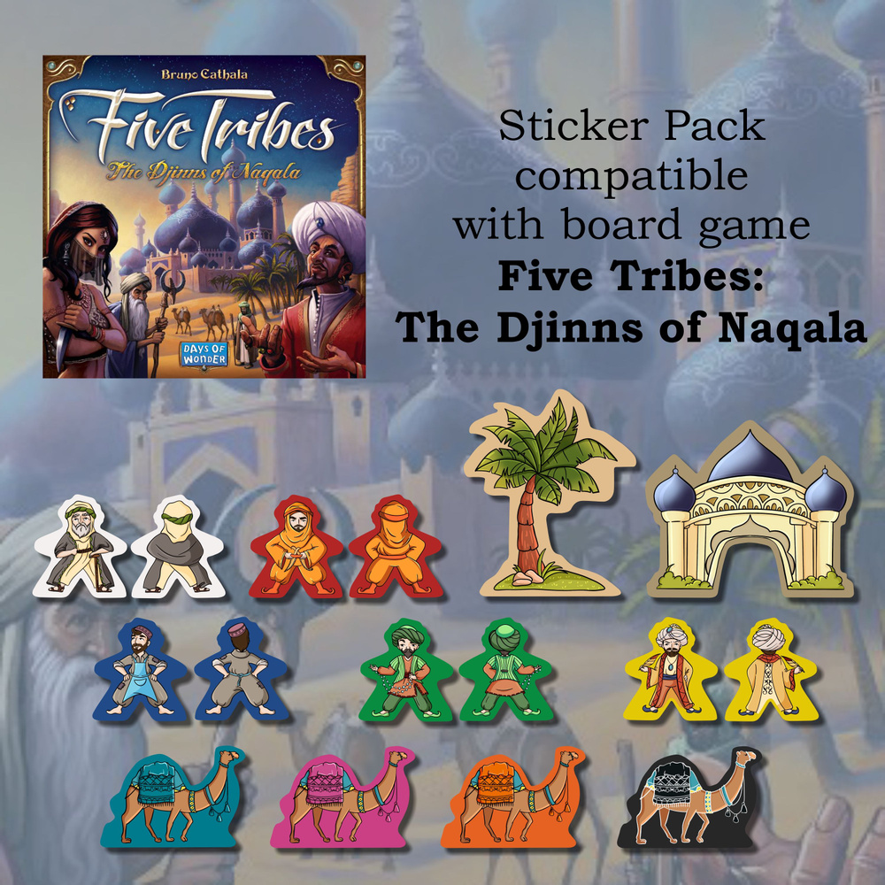 Стикерпак для настольной игры Five Tribes (Пять Племён. Джинны Накалы) купить на OZON по низкой ...