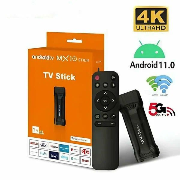 Smart TV ТВ-приставка MX10 TV Stick Android 11 купить на OZON по низкой ...