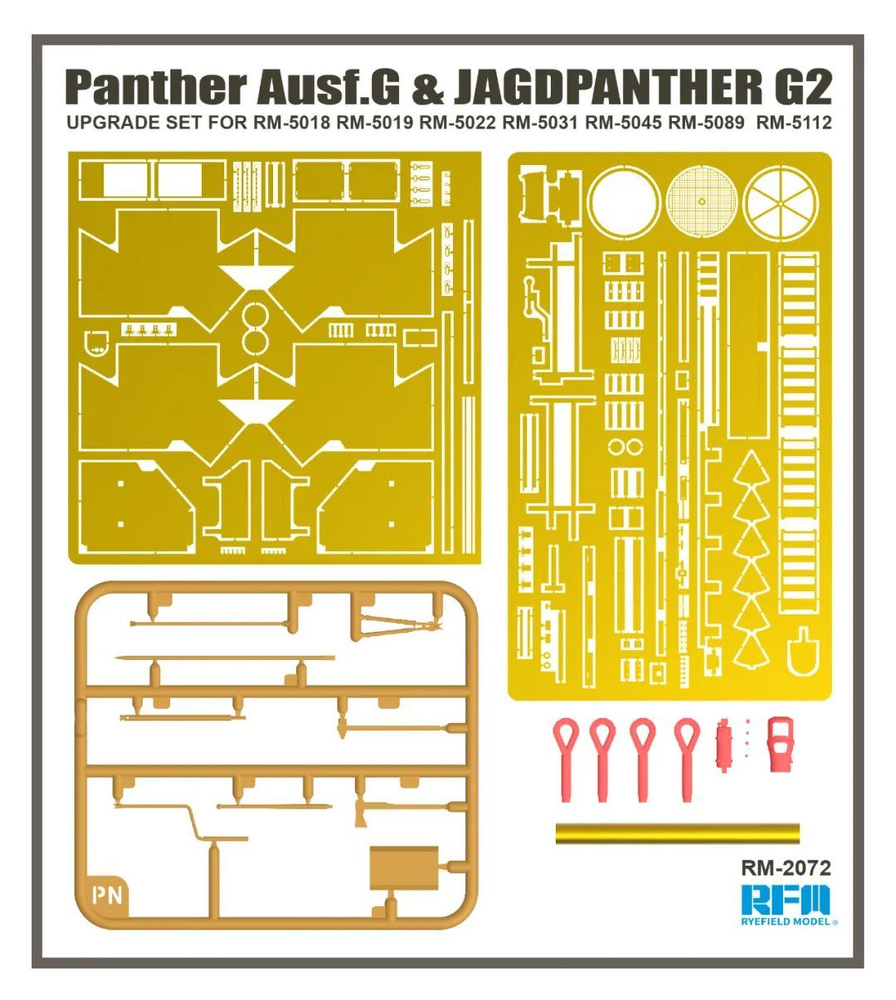 Rye Field RFM 2072 1/35 Пантеры ausf.g &Охота на леопардов g2 Компонент ...