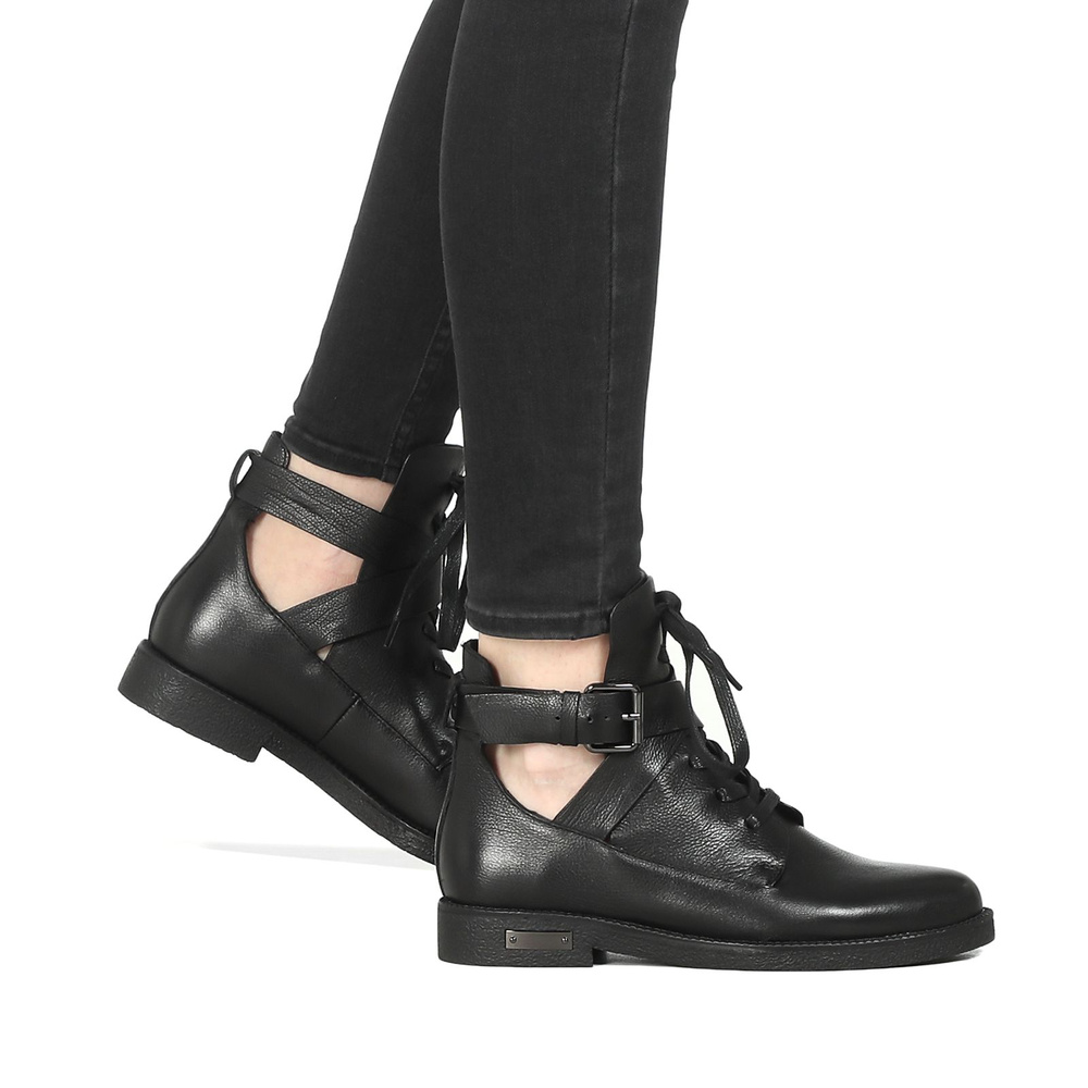 Ботинки Женский TENDANCE черный, размер 39 Демисезон R (средняя) Толстый каблук Франция купить c ...