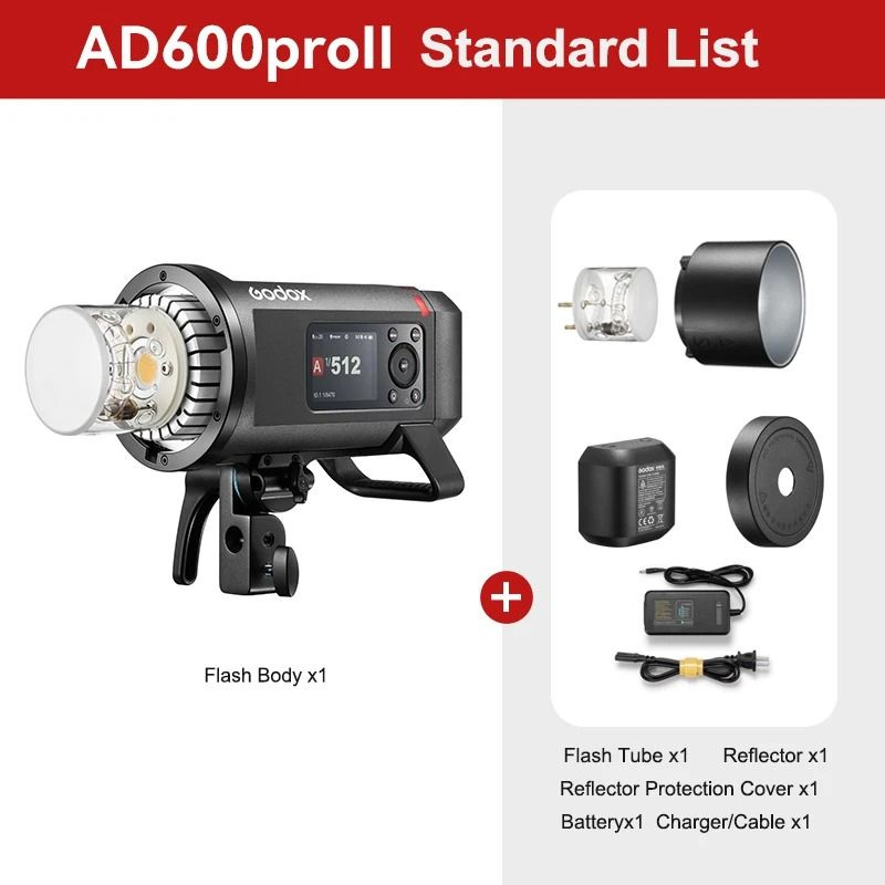 GODOX AD600 Pro II вспышка Светодиодная подсветка для видеосъемки, двухцветная подсветка для ...