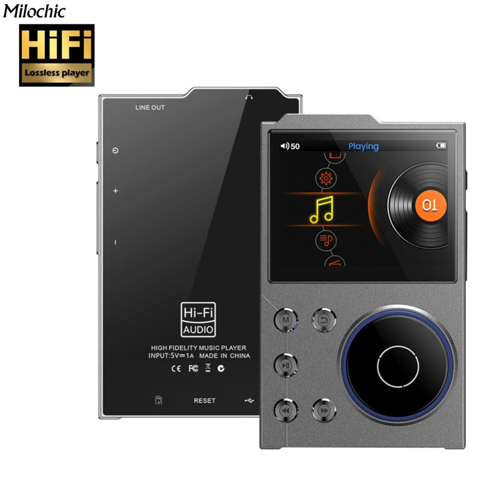 MP3-плеер HiFi MP3-плеер DSD Цифровой аудиоплеер без потерь, совместимый с Bluetooth 16 ГБ ...