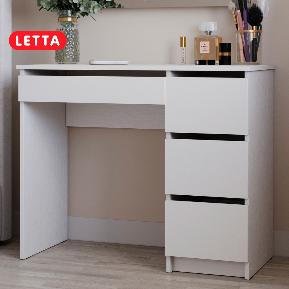 Письменный стол LETTA Письменный стол_L9900_Letta_73.1_Белое тиснение ...