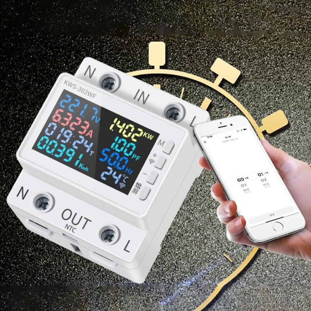 Для Tuya WiFi For Smart Power Monitor с защитой от перенапряжения и ...