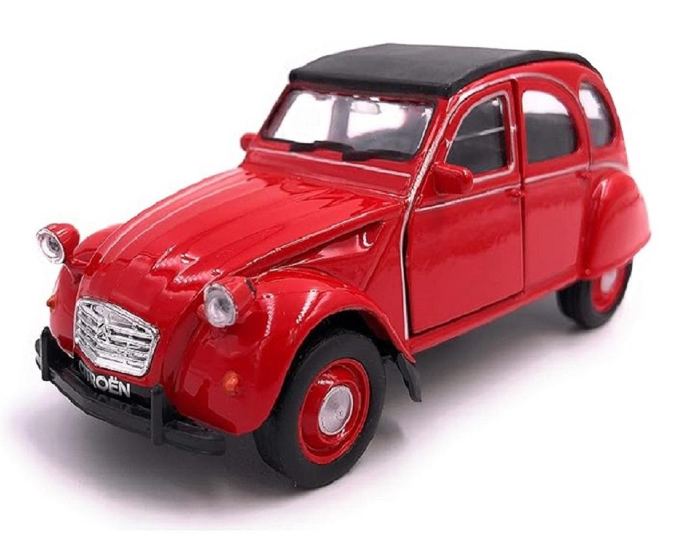 Машинка Welly М 1:38 "Citroen 2CV" Soft-top, красный (43625H-W-R ...