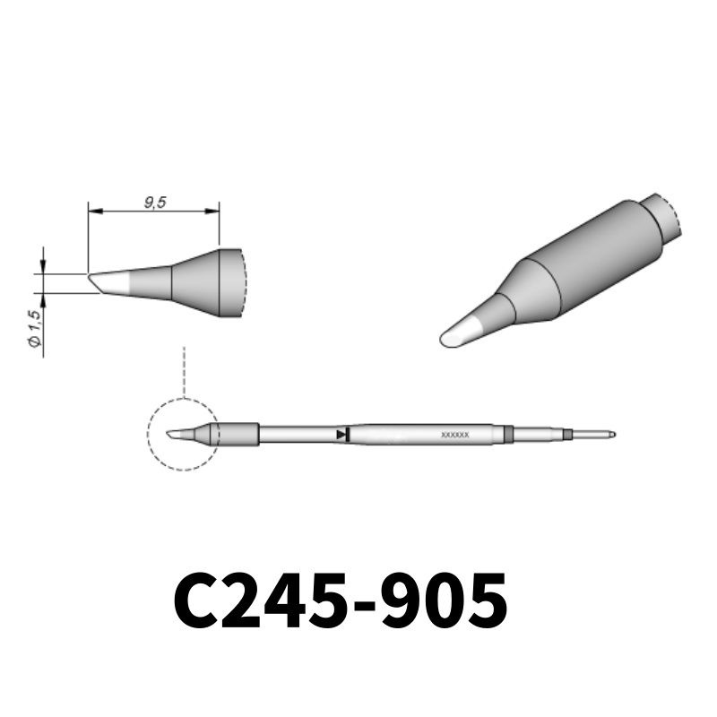 C245-905 жало, совместимые со сменными аксессуарами JBC SUGON AIFEN купить на OZON по низкой ...