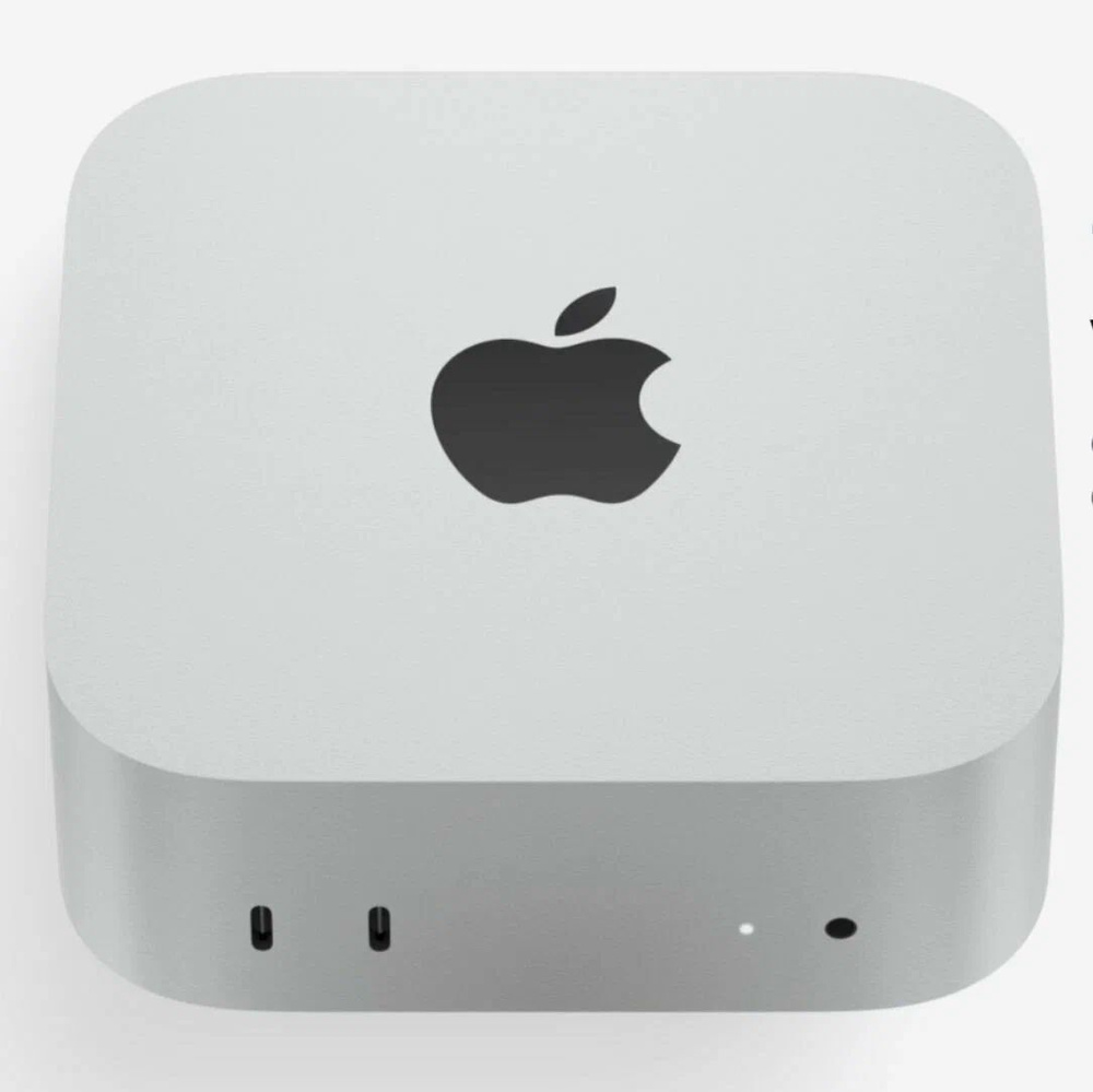 Apple Мини-ПК Mac Mini 2024 M4 (Apple M4, RAM 16 ГБ, SSD 512 ГБ, Apple M4, macOS), серебристый ...