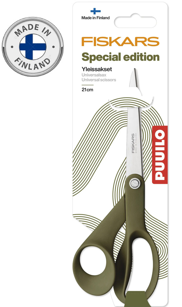 Ножницы Fiskars Puuilo зеленые 21см (1080356) купить на OZON по низкой цене (1971126181)