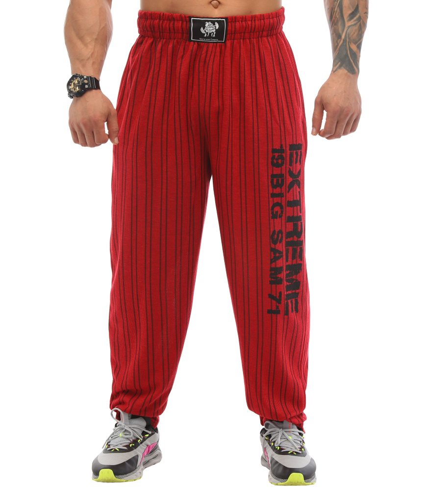 Брюки Мужской Big Sam красновато-бордовый для спорта Хлопок, размер 56 На любой сезон Турция ...