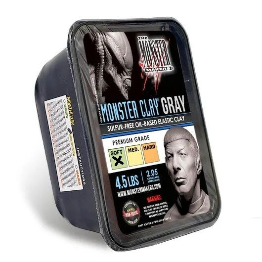 Monster Clay Gray Soft 2,05кг серый профессиональный скульптурный ...