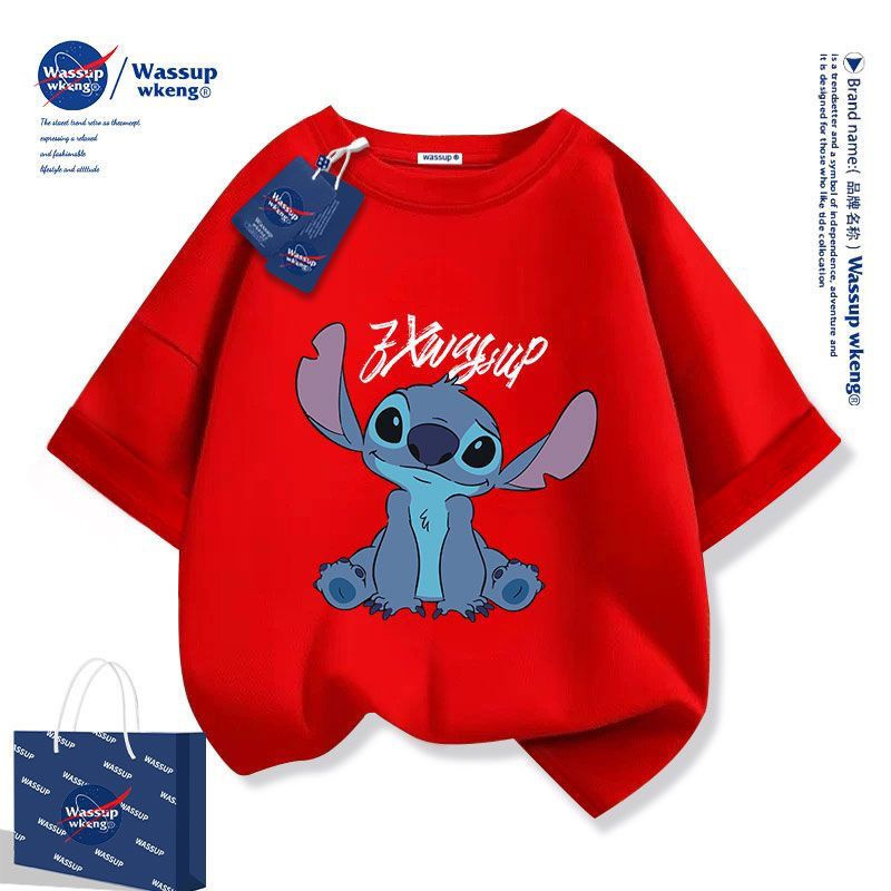 Футболка для малышей Мальчики, Девочки SYJWY Анималистический Хлопок, размер 150 Короткий Значки ...