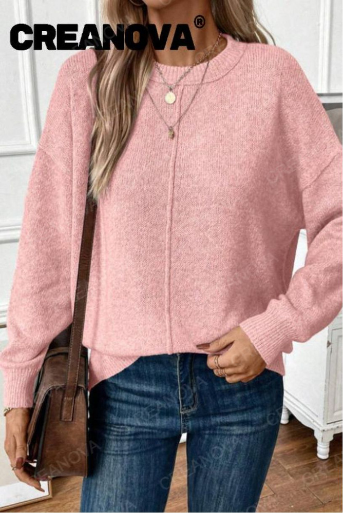 Свитер Женский CREANOVA розовый Полиэстер, размер 42 Длинный купить c доставкой на OZON по ...