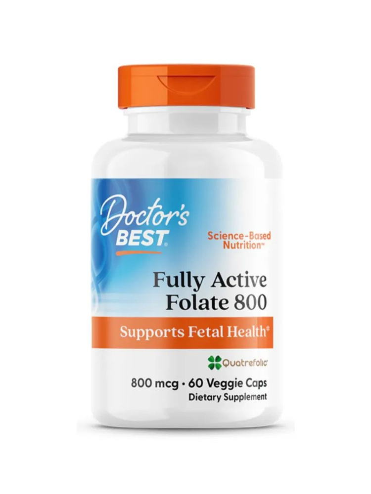 Doctors Best, Fully Active Folate 800 with Quatrefolic, 800 mcg ...
