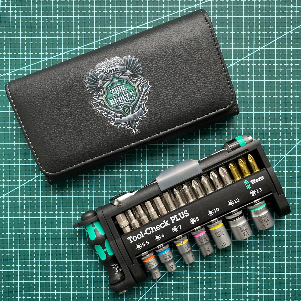 Wera Tool-Check PLUS 8001 A, 05056490001, мини-трещотка с битами и ...